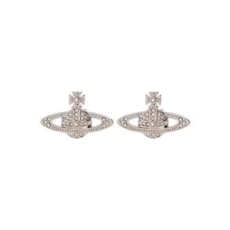 Vivienne Westwood Femme, Accessoires, Gris, Taille: ONE Size Mini Bas Relief Earrings