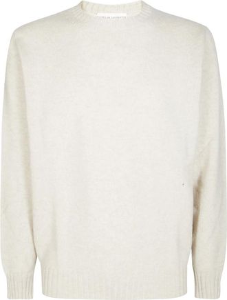 FILIPPO DE LAURENTIIS Maglia Girocollo Cashmere Fin 7 - - Knitwear - Herren - Wei&szlig; - L