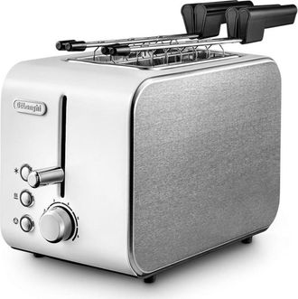 DeLonghi DeLonghi CTX 2203.W Toaster 2 Scheibe(n) Silber, Wei&szlig; 550 W