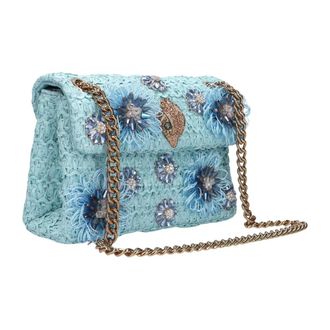 Kurt Geiger Raffia Mini Kensington - - Bags - Damen - Blau - ONE SIZE