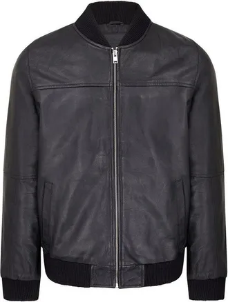 Bolongaro Trevor Lederjacke MIKEY BOMBER Worker Jacke, Superweiches Leder, mit Rippenkragen