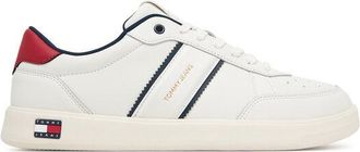 Tommy Jeans Sneakers Lightweight Flag Leather Court EM0EM01758 Wei&szlig;