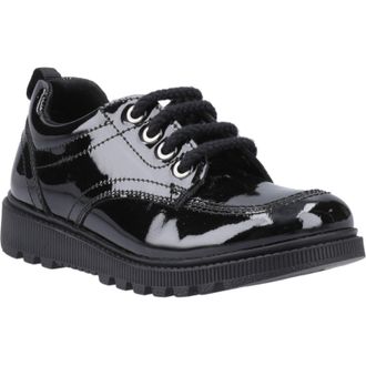 Hush Puppies Keeley Mädchenschuhe Aus Schwarzem Leder Mit Schnürung