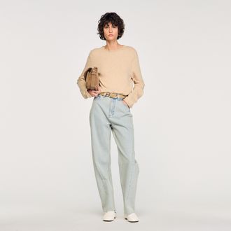 Sandro Pullover aus Baumwoll-Frottee
