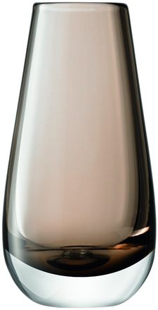 LSA International LSA Flower Colour Vase mit Bl&uuml;tenknospe, H 14 cm, Mokka, Glas, Brown/Mocha, H&ouml;he