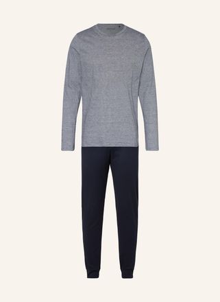 Schiesser Schlafanzug Casual Essentials blau
