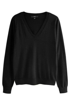 Next V-Ausschnitt-Pullover Weicher Pullover mit V-Ausschnitt und Baumwolle (1-tlg)
