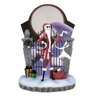Enesco Disney Showcase The Nightmare Before Christmas Santa Jack with Gate Scene, beleuchtete Figur, 25,4 cm, Mehrfarbig