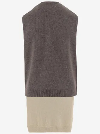Maison Margiela Womens Vest Virgin Wool Multicolour Waistcoats & Gilets