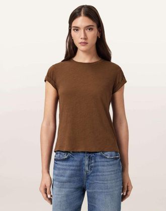 AllSaints Anna - T-Shirt in Cognacbraun-Brown
