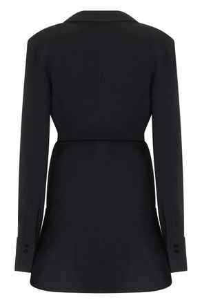 The Attico Womens Dress Crepe Chemisier Black Viscose