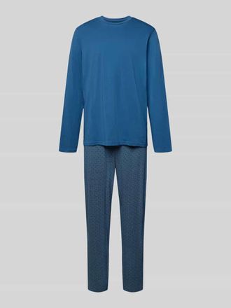 Schiesser Regular Fit Pyjama-Set in lang&auml;rmeligem Design Modell Casual