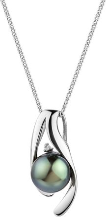 Diamonds By Ellen K. Anh&auml;nger mit Kette 585/- Wei&szlig;gold Tahitiperle und Diamant