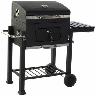 DKD Home Decor Kohlegrill mit Deckel und R&auml;dern DKD Home Decor Stahl (140 x 60 x 108 cm)