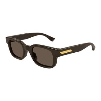 Bottega Veneta Rechteckige Sonnenbrille - - Accessories - Herren - Braun - 49 MM