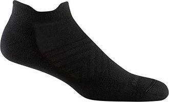 Darn Tough (Style 1054) No Show Tab Chaussettes de course ultra l&eacute;g&egrave;res avec coussin pour homme - noir - Medium