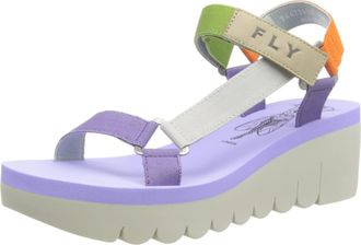 FLY London Fly London Damen Yefa726fly Sandale, Mehrfarbige Viola, 36 EU