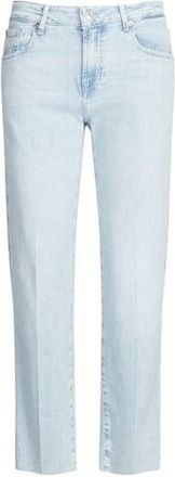 7 For All Mankind Jean droit Calie en coton m&eacute;lang&eacute;