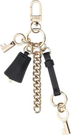 Guess Femme, Accessoires, Noir, Taille: ONE Size Porte-cl&eacute;s avec mousqueton et breloque