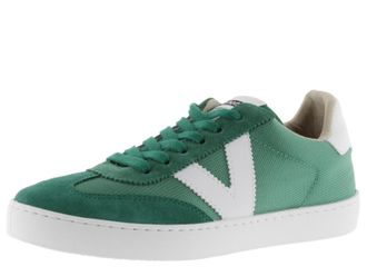 Victoria Sneaker Unisex Berlin Ciclista Nylon & Kontrast-Eins&auml;tzen & Passende Veloursleder 1126193 f&uuml;r Erwachsene Verde 39