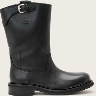 AllSaints Morris Lederstiefel zum Reinschl&uuml;pfen in Schwarz
