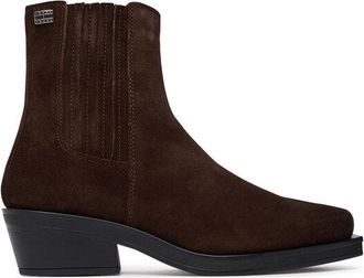 Tommy Jeans Stiefeletten Tjw Suede Cowboy Boots EN0EN03142 Dunkelbraun