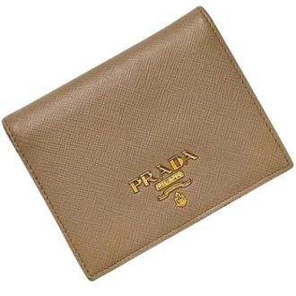 Prada Portefeuille Saffiano Pre-owned (bi-pli) - Femme - Pre-owned - Beige - Taille: ONE Size