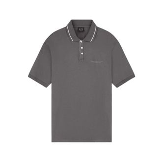 A|X Armani Exchange Polohemd in regul&auml;rer Passform aus Stretch-Jersey - - Tops - Herren - Grau - S