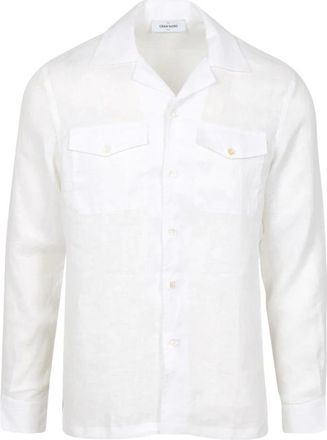 Gran Sasso Homme, Chemises, Blanc, Taille: XL Casual Shirt