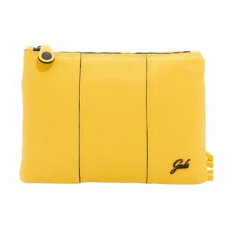 Gabs Schwarze Lederschultertasche mit Rei&szlig;verschluss - - Bags - Damen - Gelb - ONE SIZE