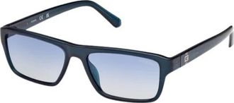 Guess Homme, Accessoires, Bleu, Taille: 55 MM Gu00085 90X Lunettes de soleil