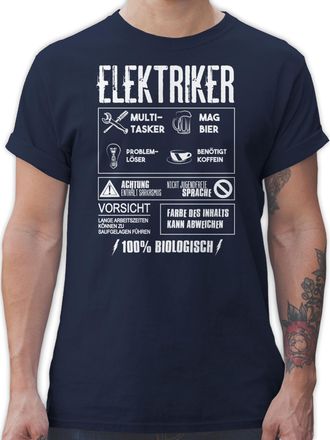 Shirtracer T-Shirt Herren - Handwerker - Elektriker - Geschenk Geschenkideen Lustige Geschenke Ich Bin EIN Elektriker Master Electricity Elektrotechniker - XL - 