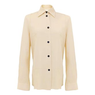 Jil Sander Femme, Blouses et Chemises, Beige, Taille: 36 FR Chemise Coupe Carr&eacute;e