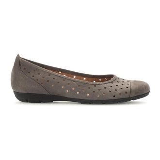 Gabor Graue Wildleder Ballerina Schuhe f&uuml;r den Sommer - - Shoes - Damen - Grau - 40 EU
