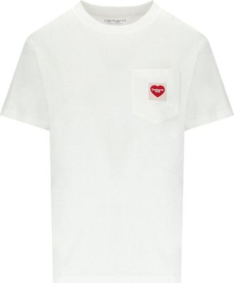 Carhartt Work in Progress T-SHIRT W S/S POCKET HEART BLANC CARHARTT WIP