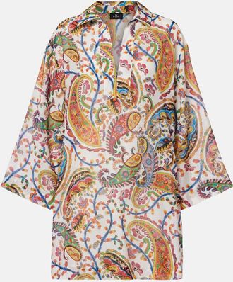 Etro Bedruckte Tunika aus Baumwolle und Seide