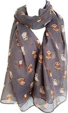 GlamLondon &Eacute;charpe GlamLondon avec motif oiseau, foulard l&eacute;ger pour dames, enveloppe de mode surdimensionn&eacute;e, L