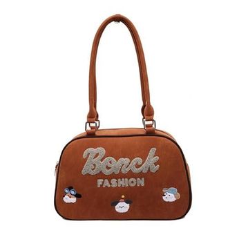Generic Sac &agrave; bandouli&egrave;re en cuir synth&eacute;tique avec poches pour femme, pour le travail, le shopping, les voyages, marron clair, 12.99*4.72*7.87inch