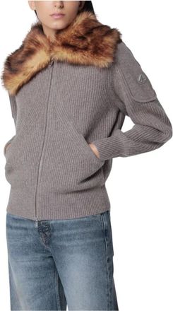 Moose Knuckles Corina Fzip Sweater - - Knitwear - Damen - Grau - XS