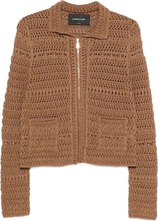 Fabiana Filippi Femme, Pulls, Brun, Taille: 36 FR Cardigan zipp&eacute;
