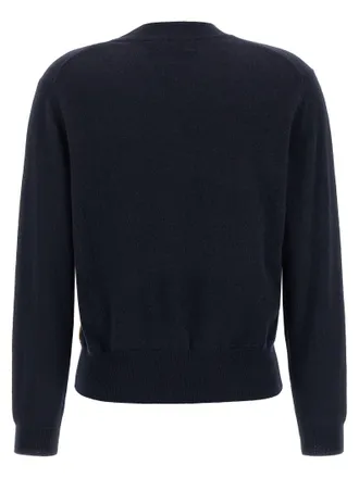 Ballantyne Argyle Intarsia Cashmere Sweater - Navy