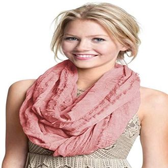 CJ Apparel Ros&eacute; Rose Mobius Infinity Scarf Secondes Snood Cowl Tube circulaire Eternity Ch&acirc;le Pashmina NOUVEAU