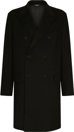 Dolce & Gabbana Knielanger Mantel - Schwarz