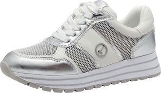 Tamaris Schn&uuml;rer Damen Vegan sportlich metallic,EU 39
