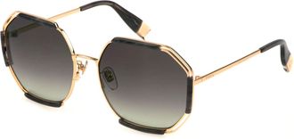 Furla Damen Sfu785 Sonnenbrille, Gl&auml;nzend, Total, Ros&eacute;gold, 61