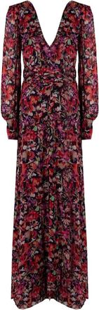 Patrizia Pepe Femme, Robes, Rouge, Taille: 38 FR Robe Élégante Dos Nu avec Ceinture à la Taille