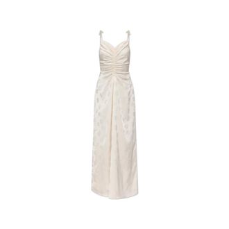 Rotate Satin Floral Motif Kleid - - Dresses - Damen - Beige - S