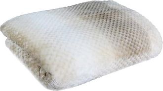 The Home Deco Factory TX8018 - Plaid Nid dabeille Beige XXL 150X200 cm Textile dintérieur Jete de Lit Canapé Décoration