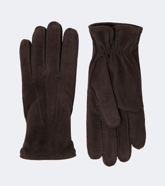 Thom Sweeney Handschuhe aus Veloursleder und Kaschmir