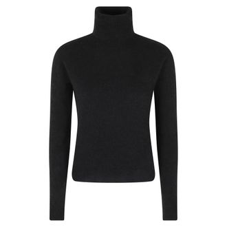 Roberto Collina Femme, Pulls, Noir, Taille: 38 FR Col roul&eacute;s